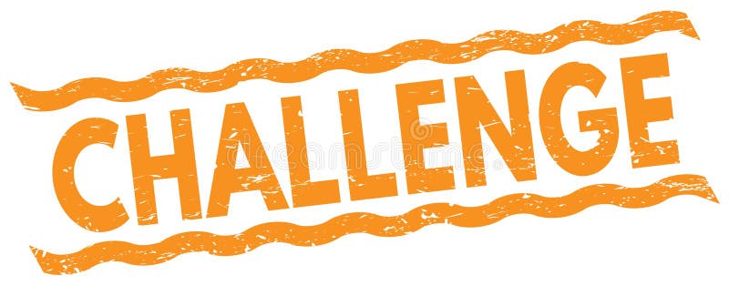 CHALLENGE Text on Orange Lines Stamp Sign Stock Illustration ...