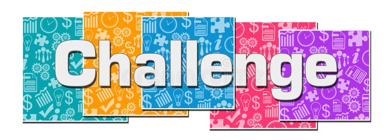 Challenge Business Texture Colorful Blocks Stock Illustration ...