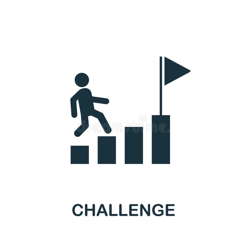 Challenge Vector Icon Symbol. Creative Sign from Gamification Icons ...