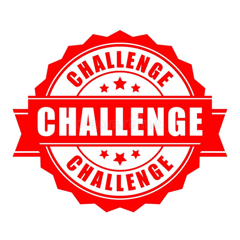 Challenge vector label stock vector. Illustration of design - 104440729