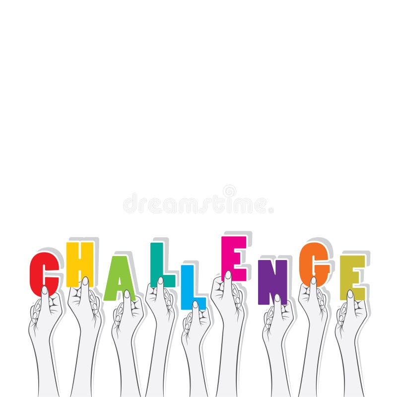 Challenge Word Banner Design Stock Vector - Illustration of hold, idea ...