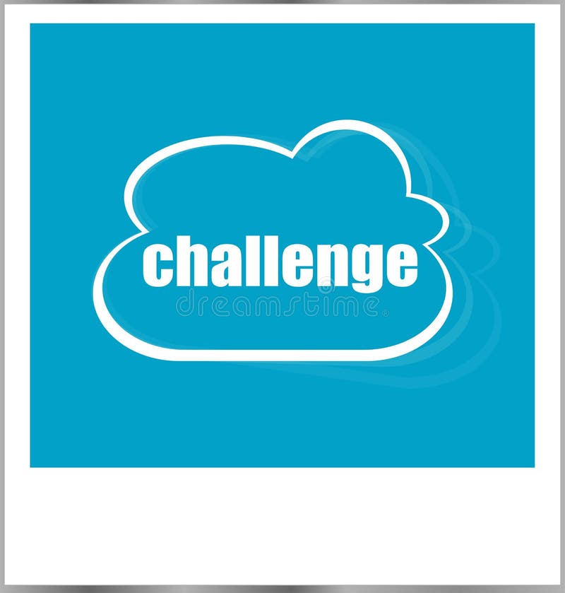 Challenge Word Cloud Hand Sphere Concept Stock Illustration ...