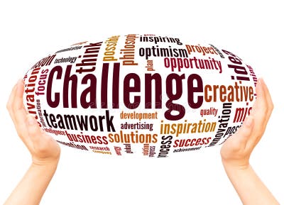 Challenge Word Cloud Hand Sphere Concept Stock Illustration ...