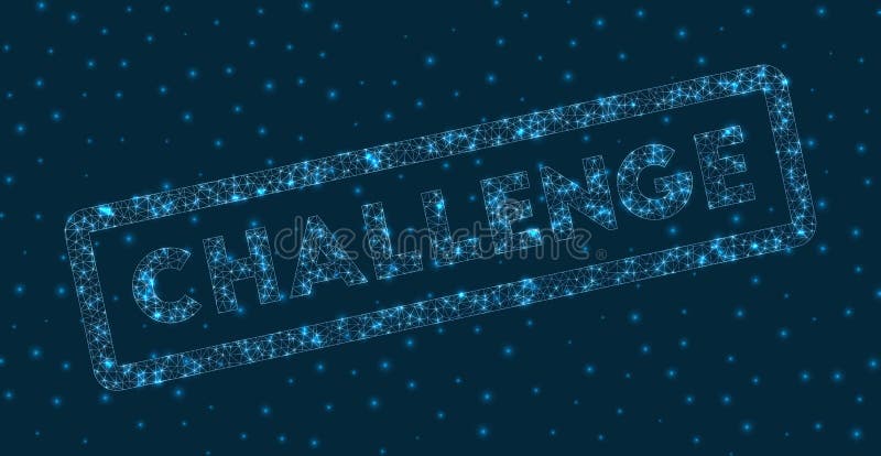 Challenge Word in Digital Style. Stock Vector - Illustration of black ...