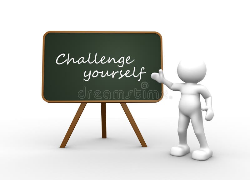 Challenge yourself stock illustration. Illustration of adult - 46963893