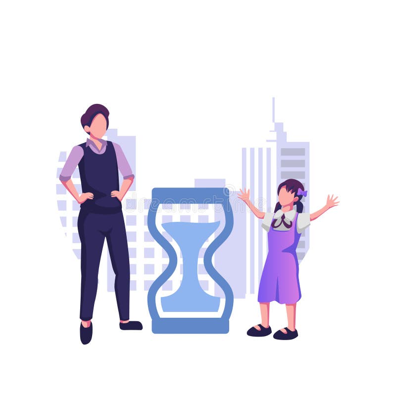 Challenges for Divorced Dads Flat Style Illustration Stock Vector ...