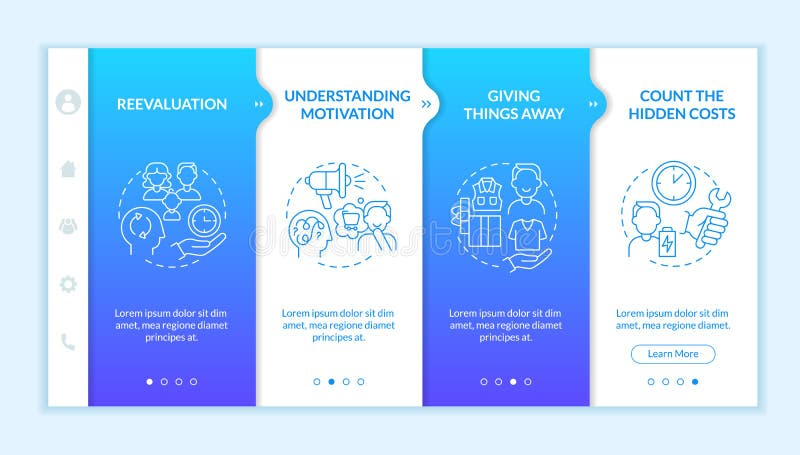 Challenging Consumerism Blue Gradient Onboarding Vector Template Stock ... Challenging Consumerism Blue Gradient Onboarding Vector Template Stock ...