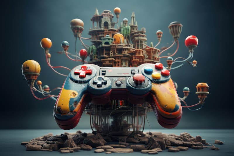 Challenging Joystick Game. Generate Ai Stock Image - Image of gaming ...