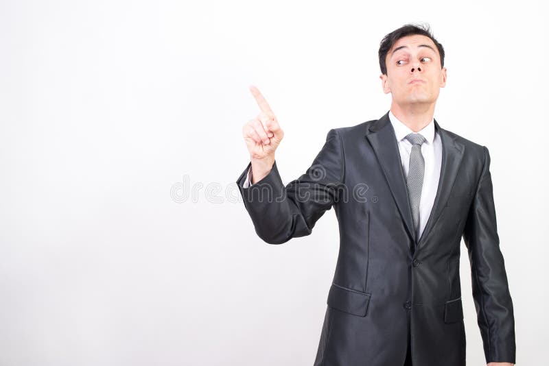 Challenging man in suit stock image. Image of background - 178600607