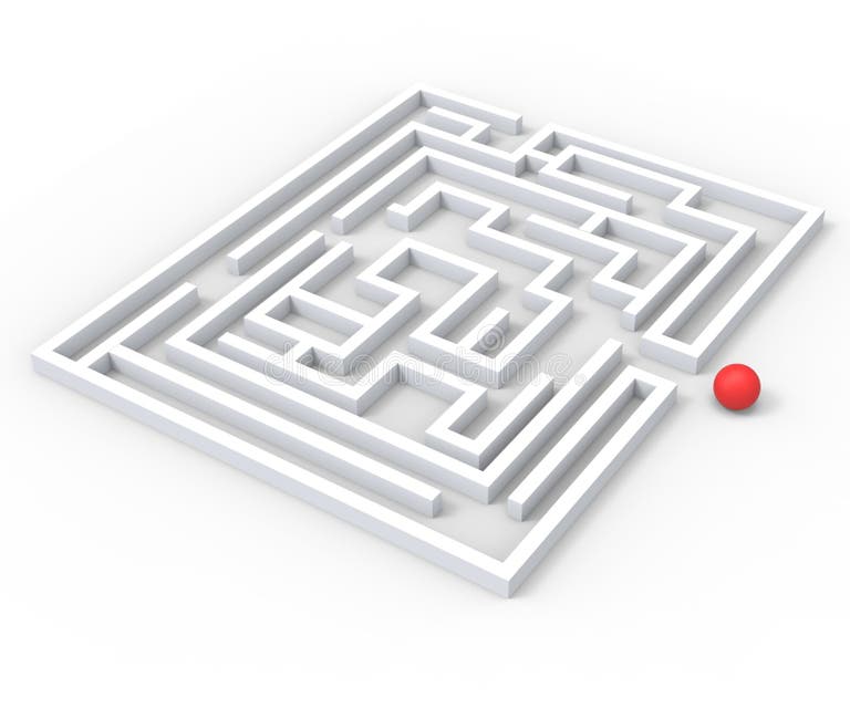 Challenging Maze Shows Complexity and Challenges Stock Illustration ...