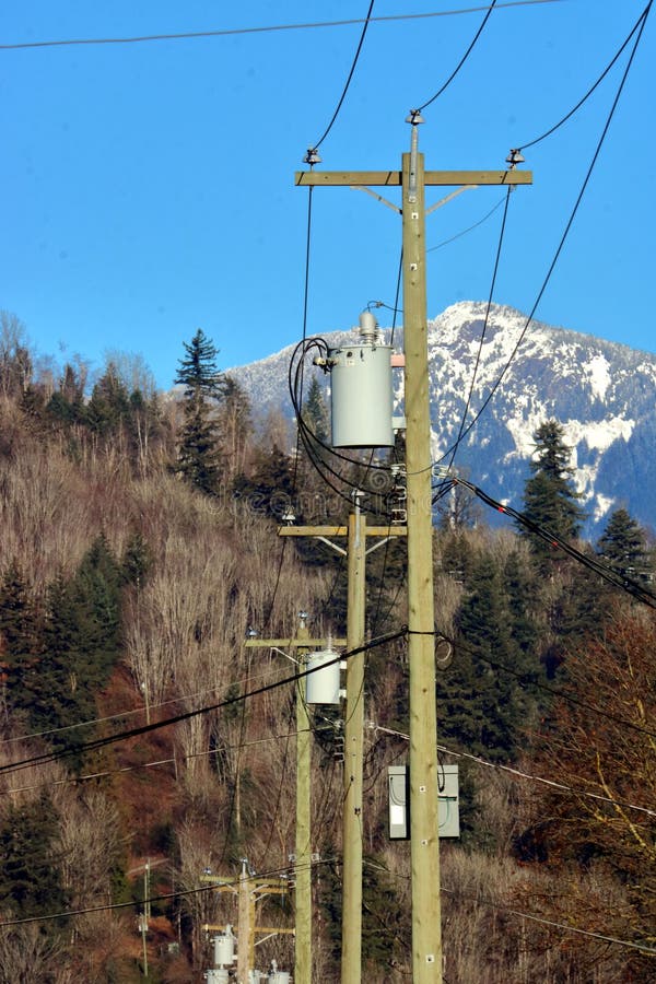 Challenging Terrain for Hydro Electric Distribution Stock Image - Image ...