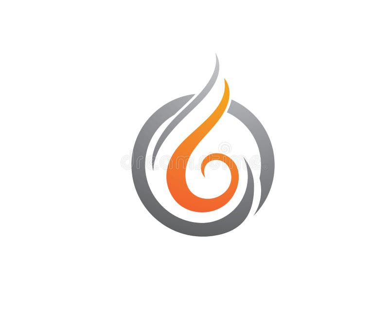 Chama Logo Template Do Fogo Ilustração do Vetor - Ilustração de ornato ...