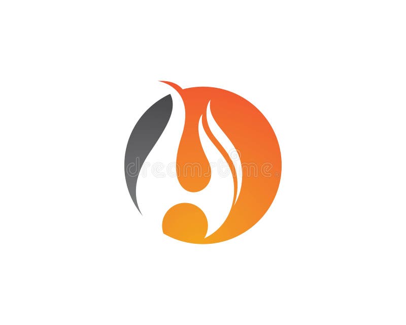 Chama Logo Template Do Fogo Ilustração do Vetor - Ilustração de ...