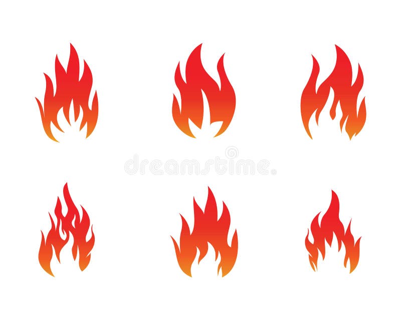 Chama Logo Template Do Fogo Ilustração do Vetor - Ilustração de calor ...
