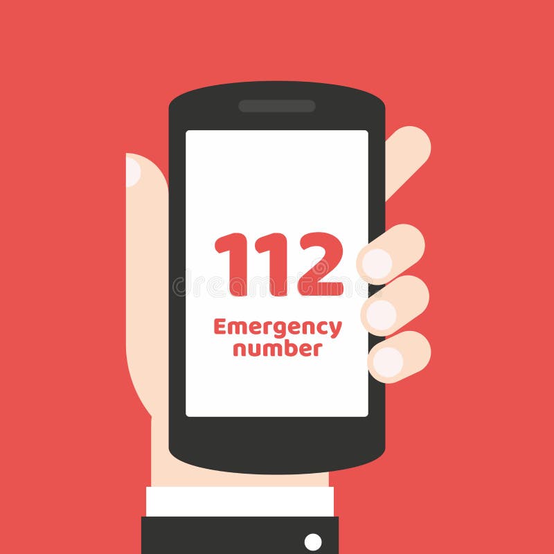 Chamada Número 112 Da Emergência - Conceito Ilustração Stock ...