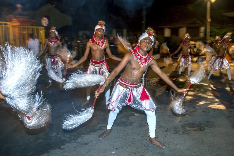 Chamara Dancers Perform Along the Streets of Kandy during the Esala ...