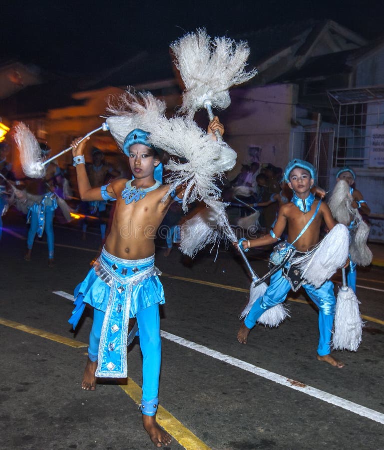 Chamara Dancers Perform Along the Streets of Kandy in Sri Lanka during ...