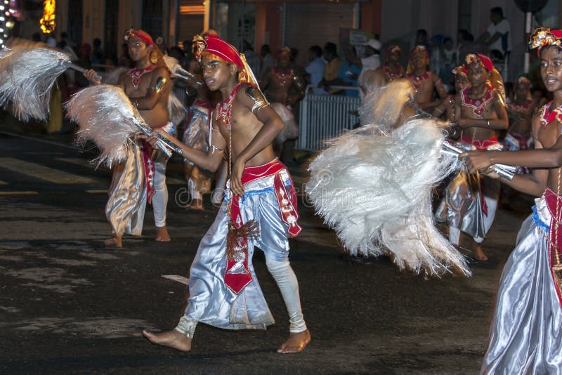Chamara Dancers Perform Along the Streets of Kandy in Sri Lanka during ...
