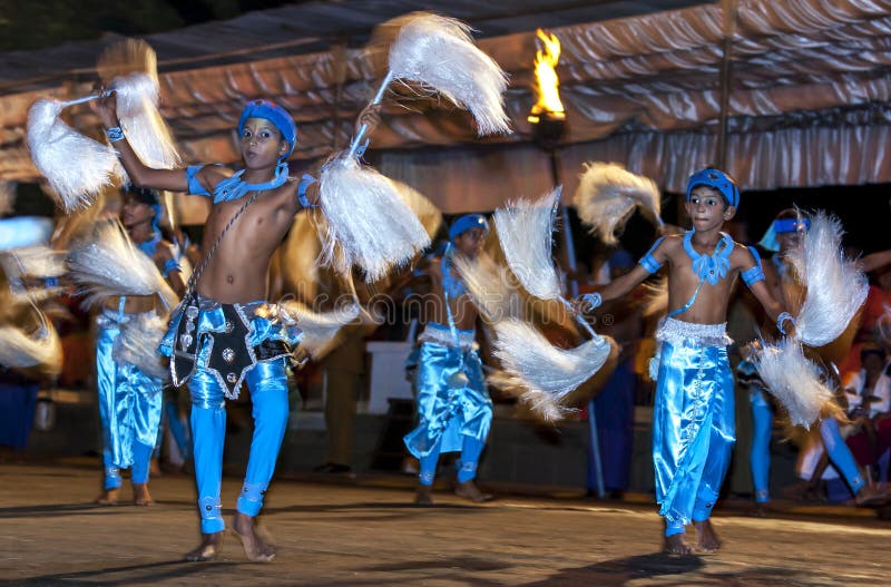 Chamara Dancers Perform during the Esala Perahera in Kandy, Sri Lanka ...