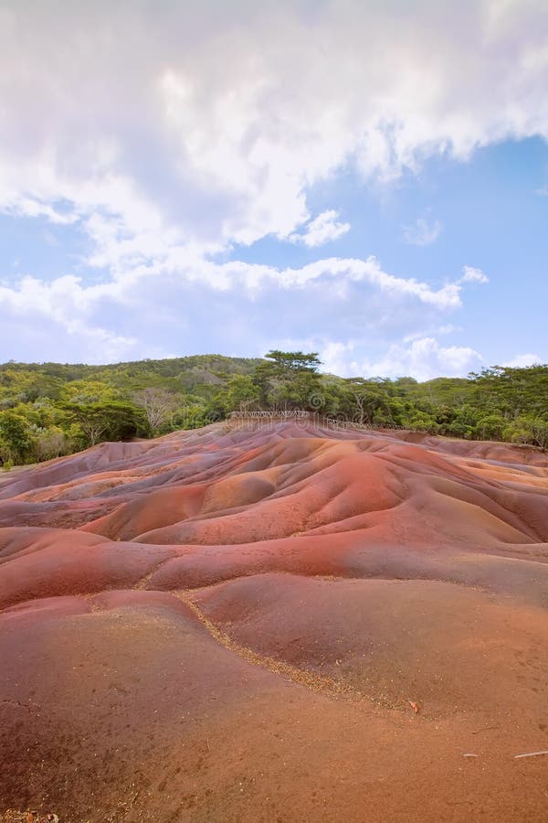 Mauritius.Chamarel-seven-color Lands. Stock Image - Image of geology ...