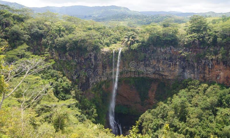 Chamarel Waterfall, West Coast, Chamarel, Mauritius Island Stock Photo ...