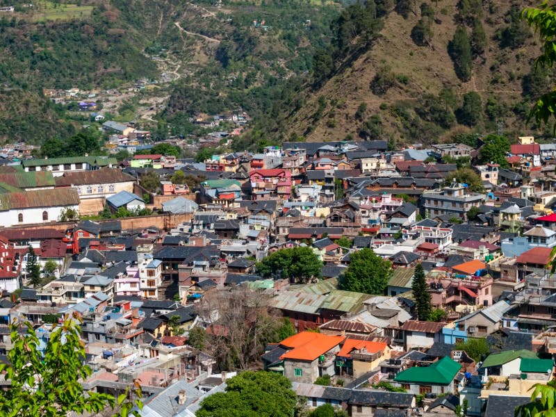 Chamba city - India stock image. Image of hous, houses - 25071415