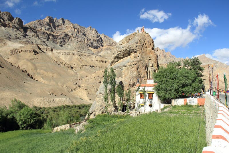 Chamba Statue in the Village of Mulbekh, Ladakh Stock Image - Image of ...
