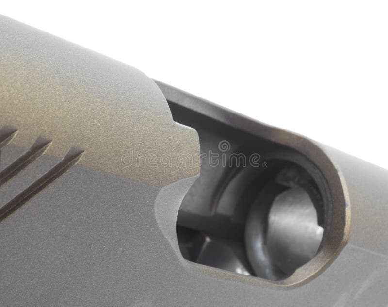 Empty Semi-auto Handgun Chamber Stock Image - Image of brown, pistol ...