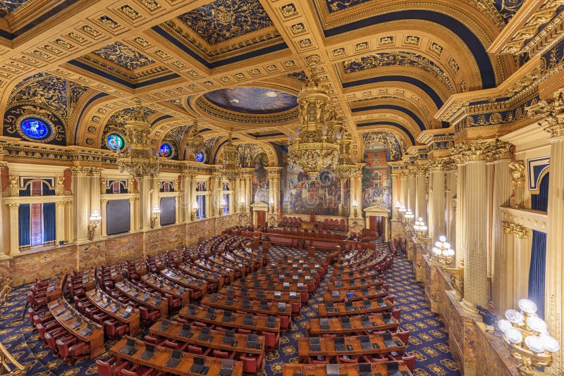 The Chamber of the House of Representatives in the Pennsylvania State ...