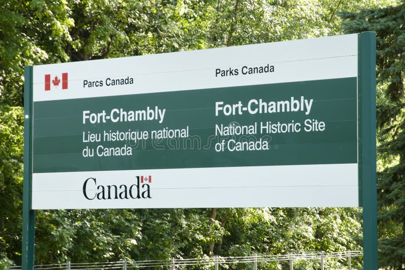 Chambly Fort Sign - Quebec - Canada Editorial Photo - Image of french ...