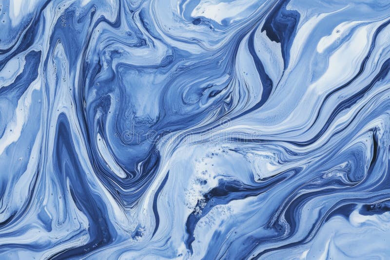 Chambray Blue Ink Swirling in Water, Forming Delicate, Flowing Patterns ...
