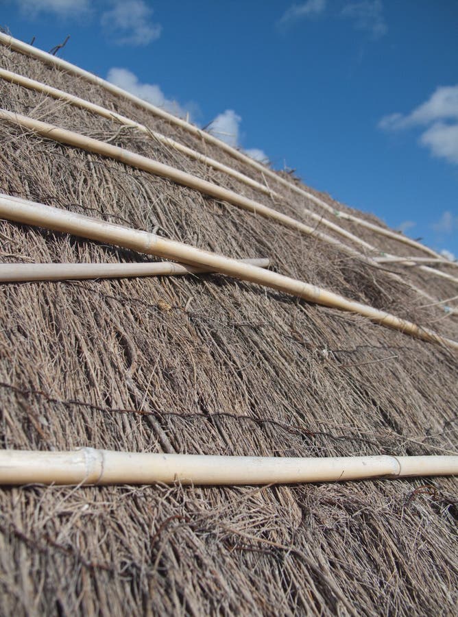 Chambre D'été - Toit Couvert De Chaume Image stock - Image du texture ...