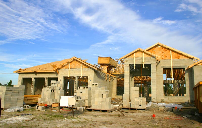 Chambre en construction image stock. Image du riaux, blocs - 87183