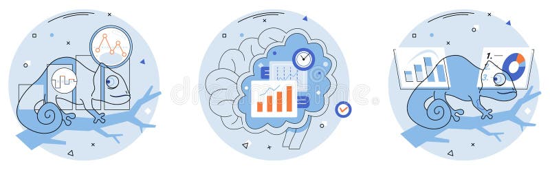 Chameleon and Brain with Graphs and Charts Representing Flexibility in ...