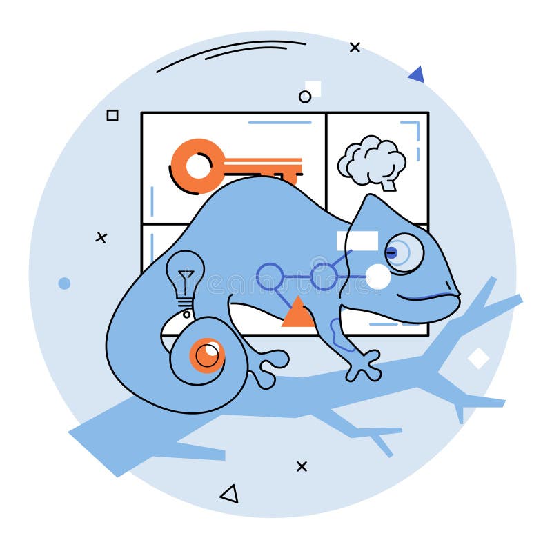 Chameleon on a Branch Representing Innovation and Flexibility in ...