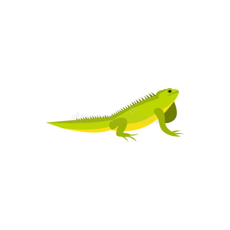 Chameleon Icon In Flat Style Stock Illustration Illustration Of Flat Fauna 127095288