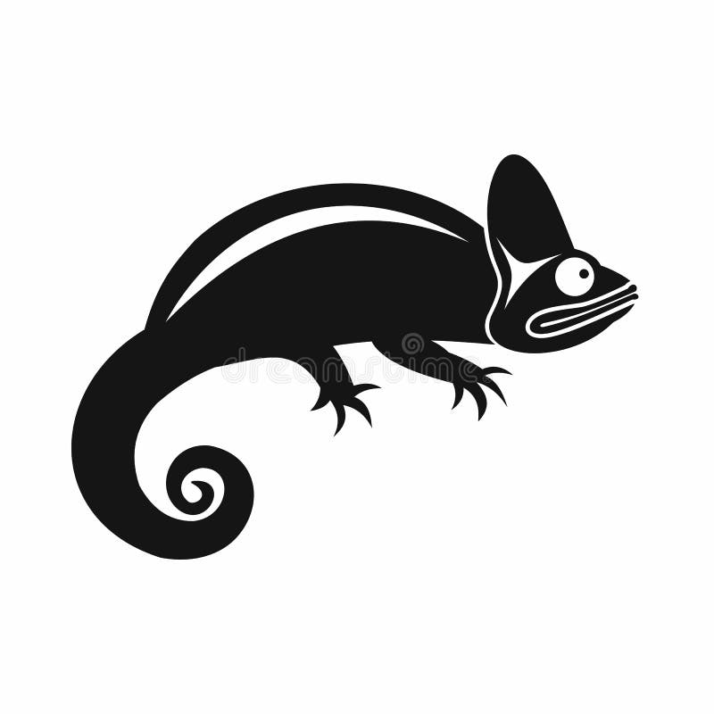 Chameleon Icon, Simple Style Stock Vector - Illustration of skin, blog ...