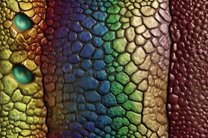 Chameleon Leather Skin Texture with Detailed Scales and Vibrant Color ...