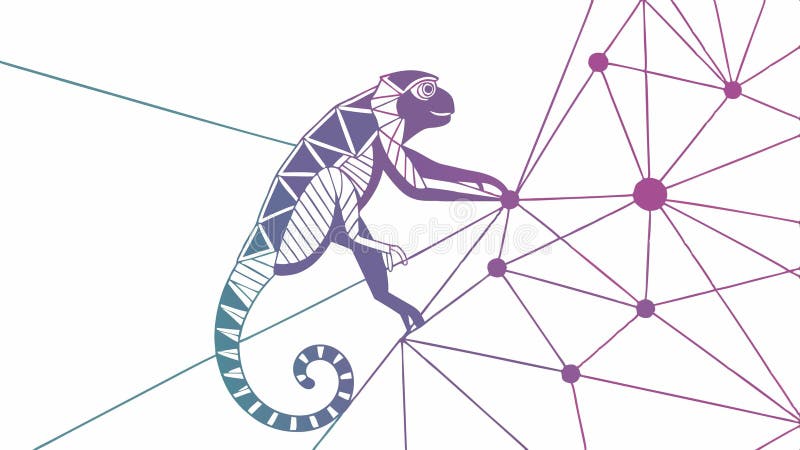 Chameleon on Network, Technology and Animal Adaptation Vector Design ...
