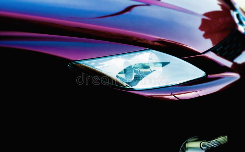 Chameleon painted car stock image. Image of headlight - 303318801