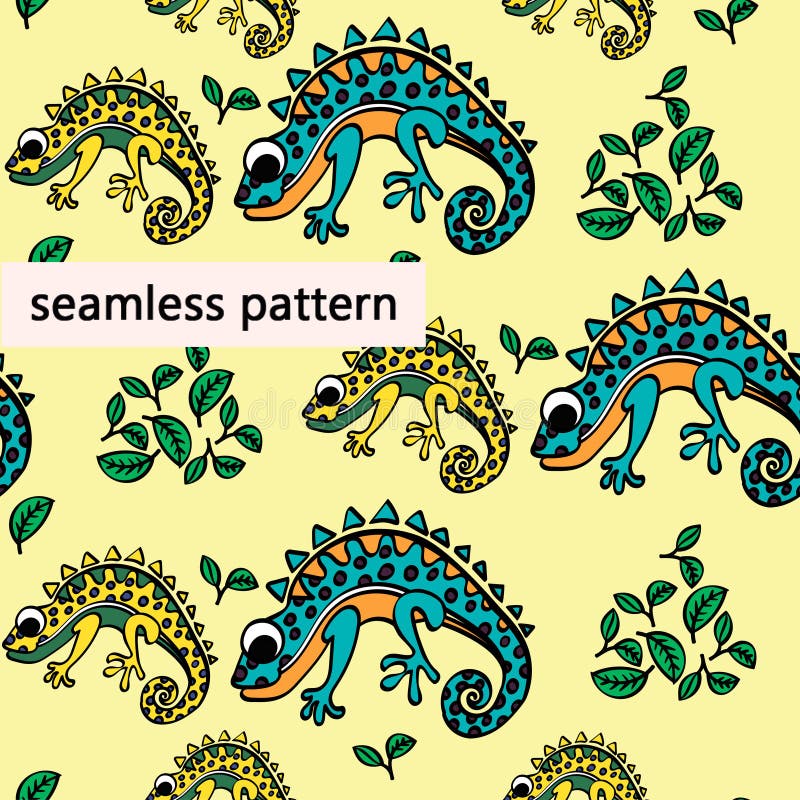 Chameleon pattern stock illustration. Illustration of holiday - 91345760
