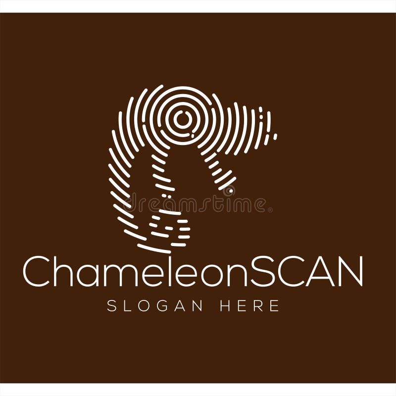 Chameleon Scan Technology Logo Vector Element. Animal Technology Logo ...