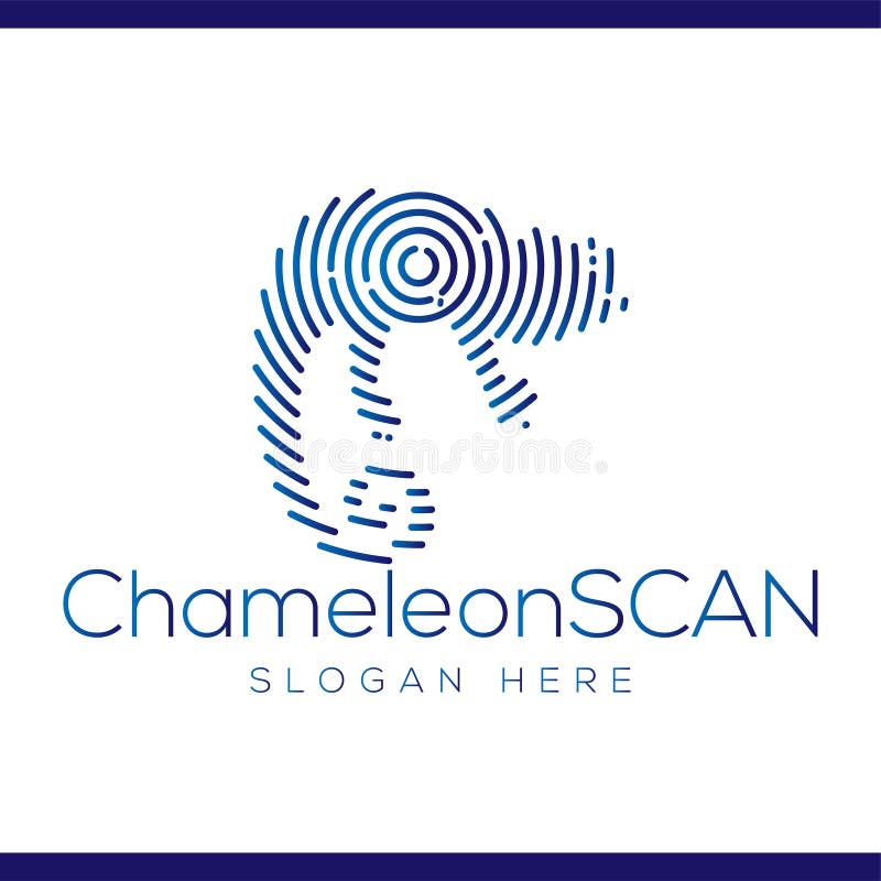 Chameleon Scan Technology Logo Vector Element. Animal Technology Logo ...