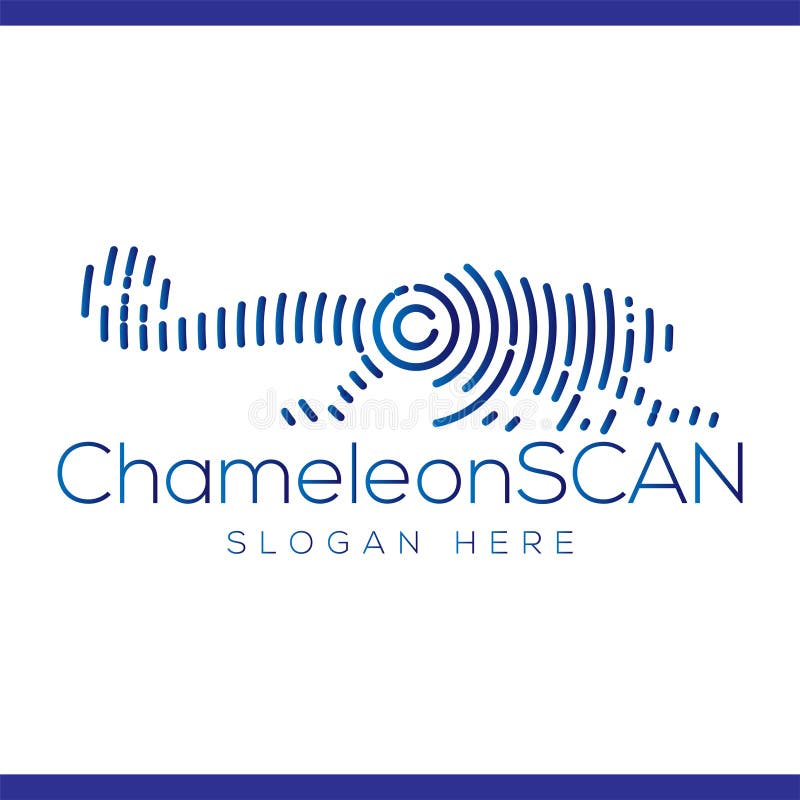 Chameleon Scan Technology Logo Vector Element. Animal Technology Logo ...