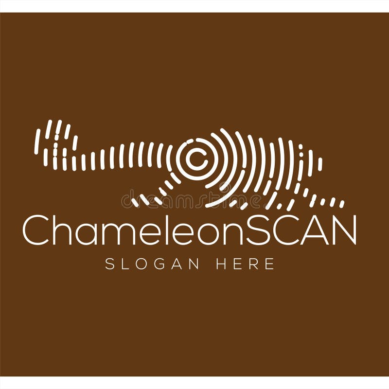 Chameleon Scan Technology Logo Vector Element. Animal Technology Logo ...