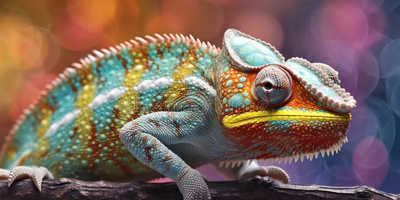 A Chameleon Shifting Its Colors, Representing Adaptability and Change ...