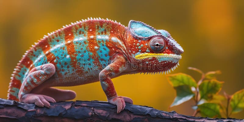 A Chameleon Shifting Its Colors, Representing Adaptability and Change ...