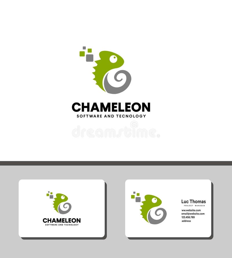Chameleon software logo stock vector. Illustration of elements - 122585319