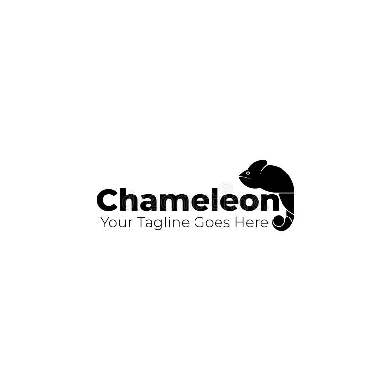 Chameleon Typography logo stock vector. Illustration of nature - 206166179
