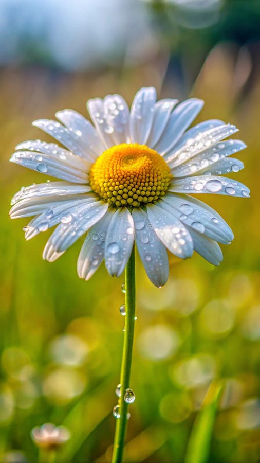 A Chamomile Flower with Spring Like Stems that Make it Bounce Up and ...